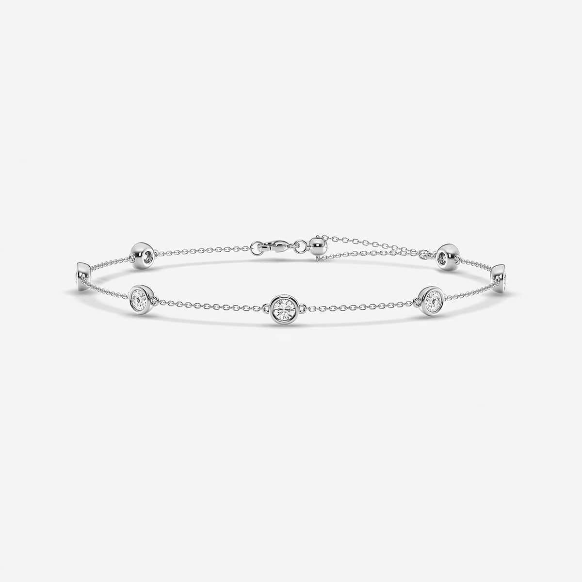 White gold and diamond anklet store