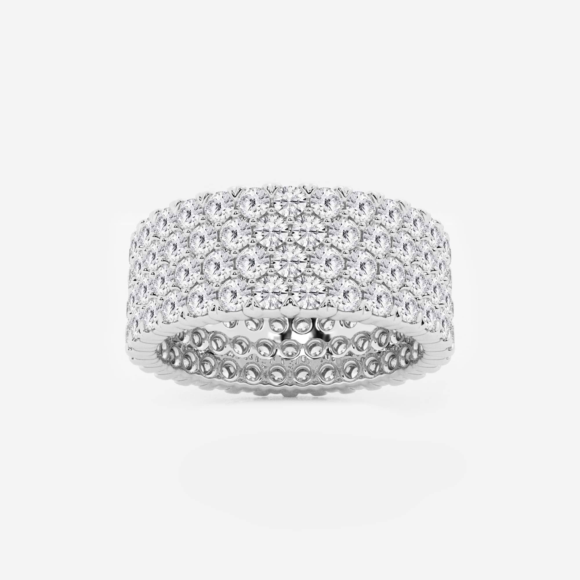 Dakota 4 ctw Round Lab Grown Diamond Multi-Row Eternity Band - 7.8mm ...