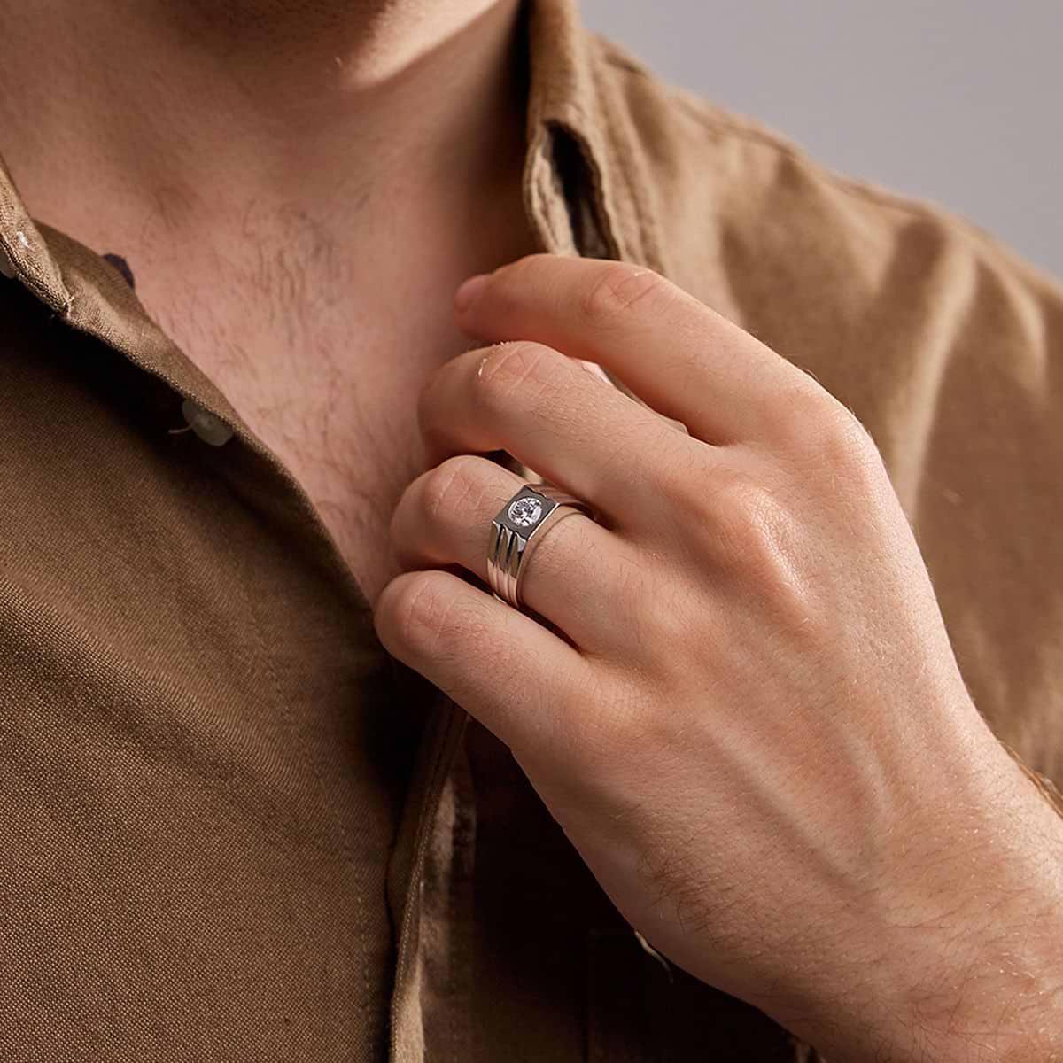 One carat men's diamond ring store