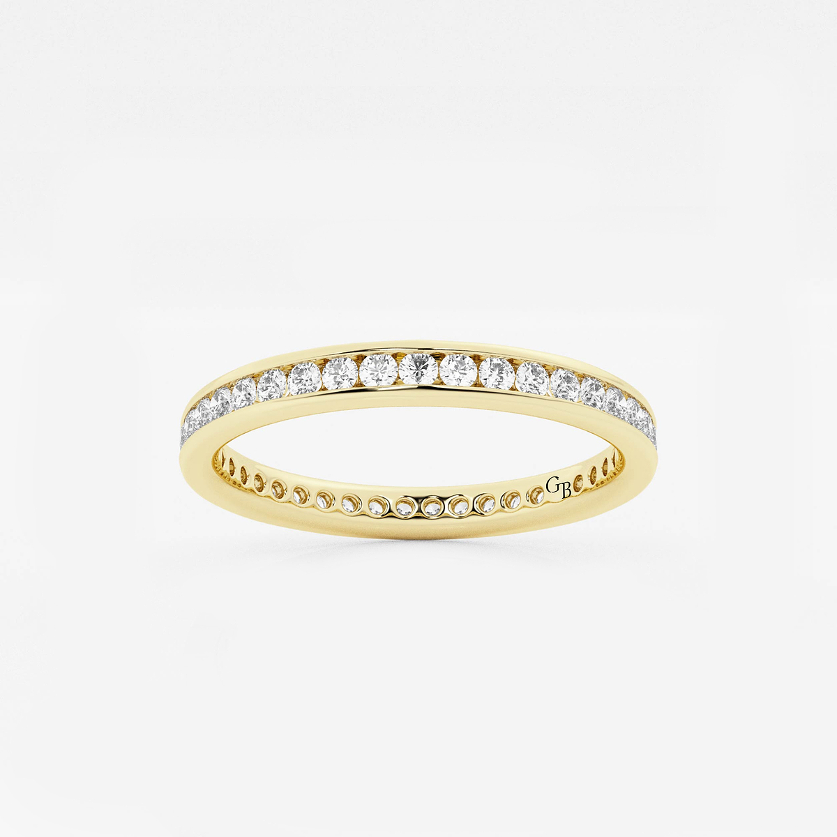 Nova 1/2 ctw Round Lab Grown Diamond Channel Set Eternity Band - 2.2mm ...