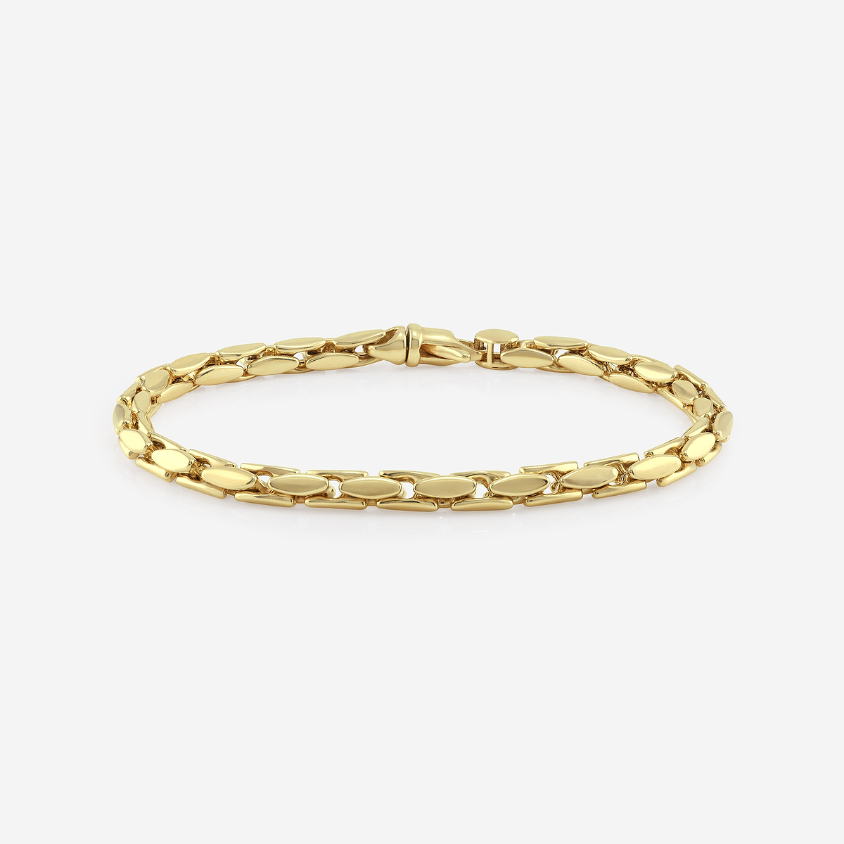Plain Gold Chain Bracelet 14K Yellow Gold