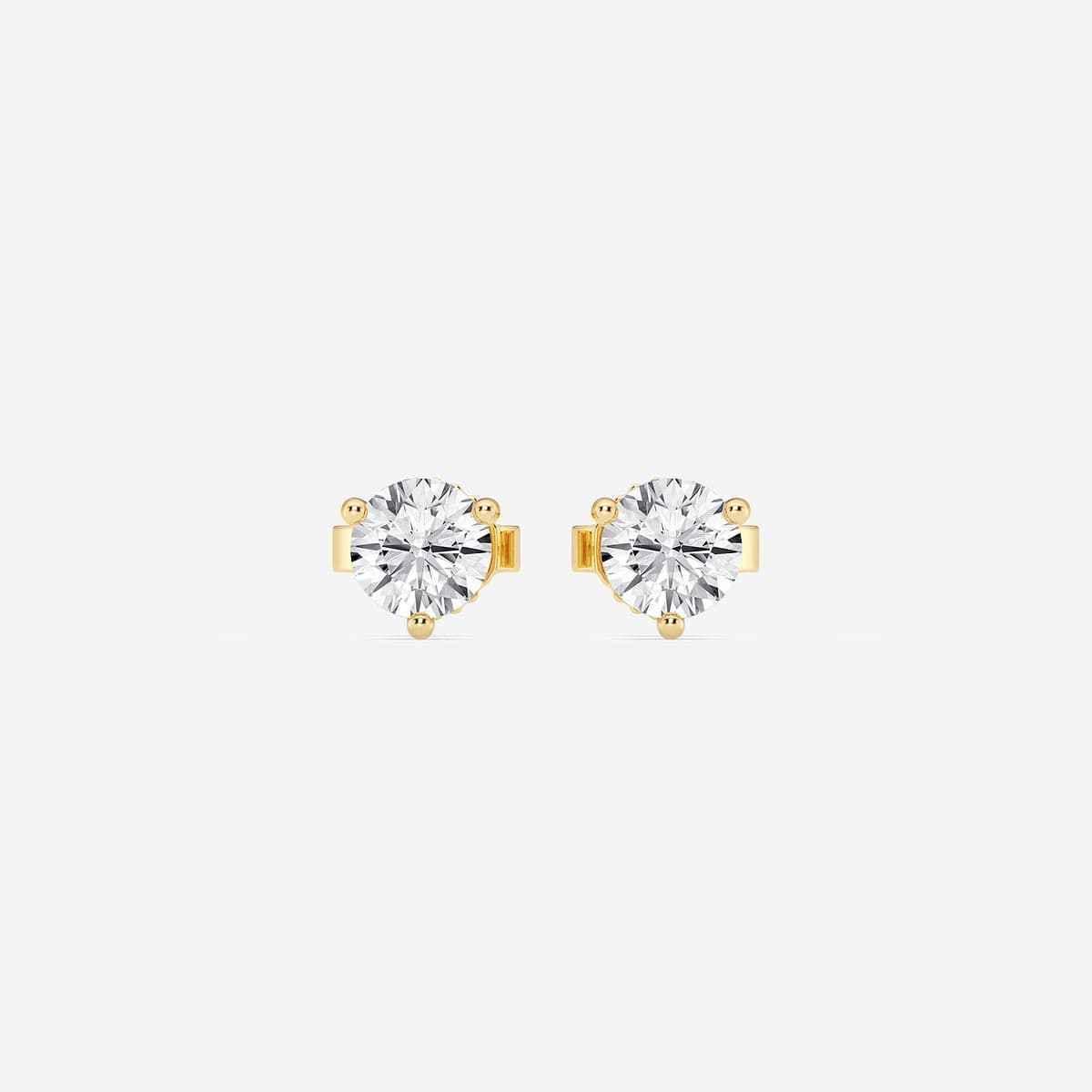 3/4 ctw Round Near-Colorless Lab Grown Diamond Three Prong Martini Stud ... 3/4 ctw Round Near-Colorless Lab Grown Diamond Three Prong Martini Stud ...
