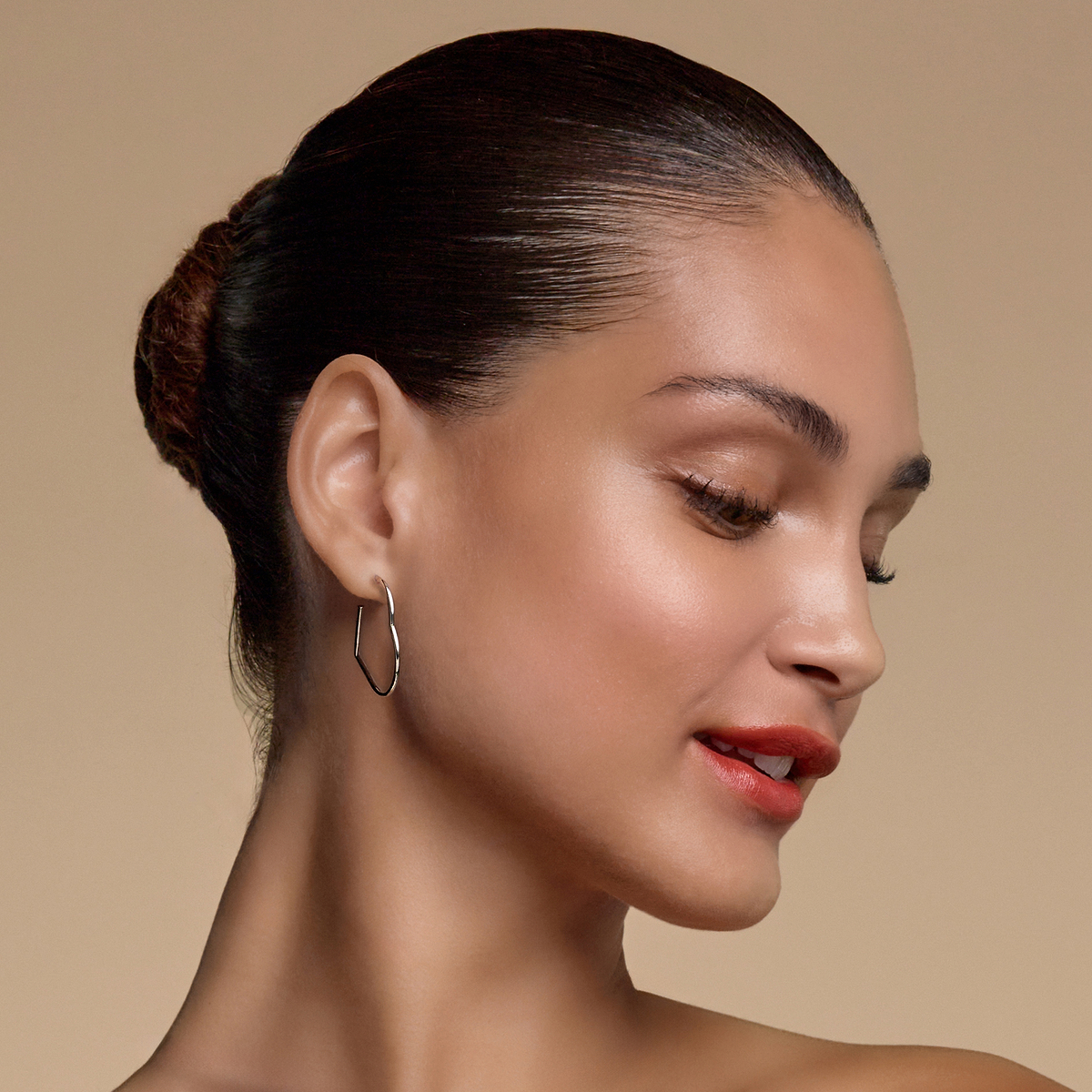 Plain Round Open Heart Hoop Earrings - Grownbrilliance