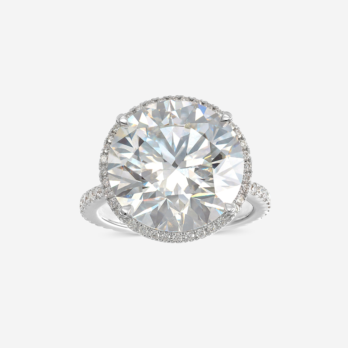 Singapore Ring 18K White Gold, F, VS2