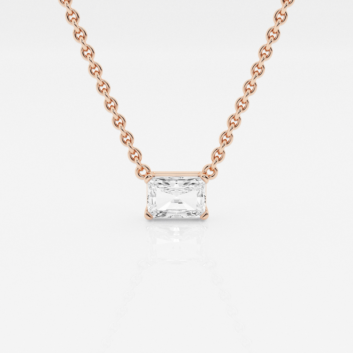 näas Ethereal 1/2 ctw Radiant Lab Grown Diamond Solitaire Pendant with ...