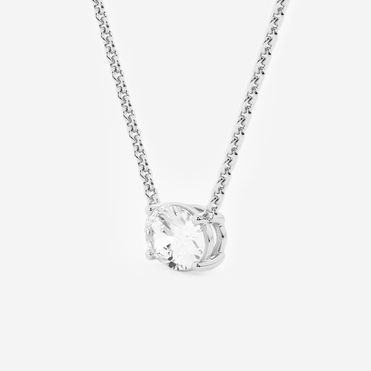 näas Ethereal 1 ctw Oval Lab Grown Diamond Solitaire Pendant with ...