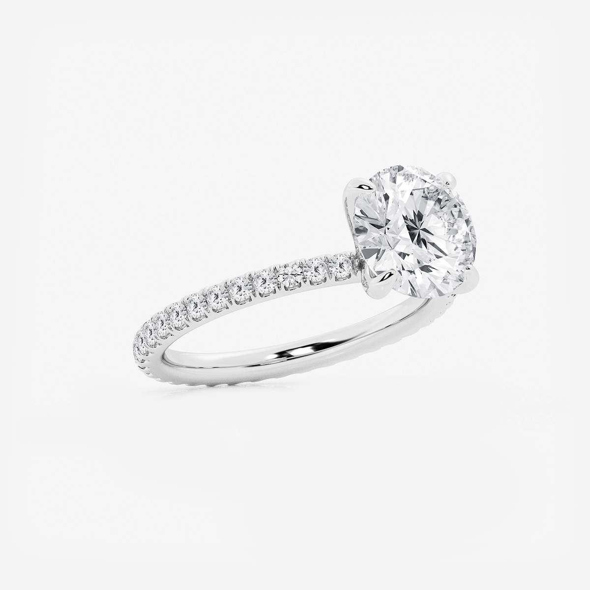 Grace 5 3/4 ctw Round Lab Grown Diamond Eternity Engagement Ring 14K ...