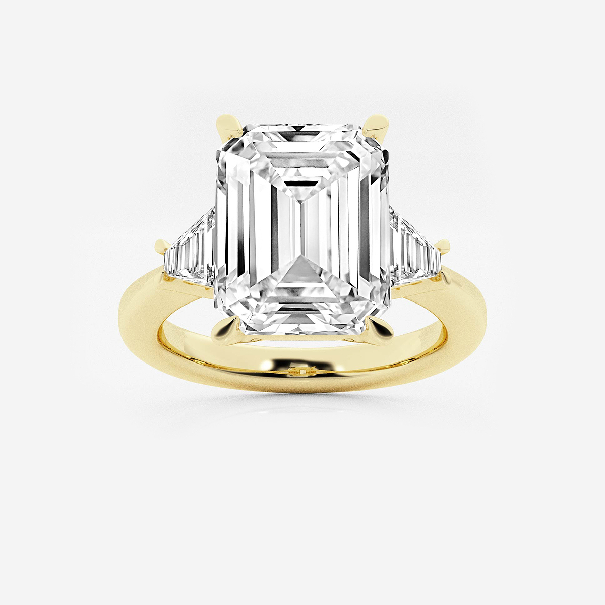 5 ctw Emerald Lab Grown Diamond Engagement Ring - Grownbrilliance