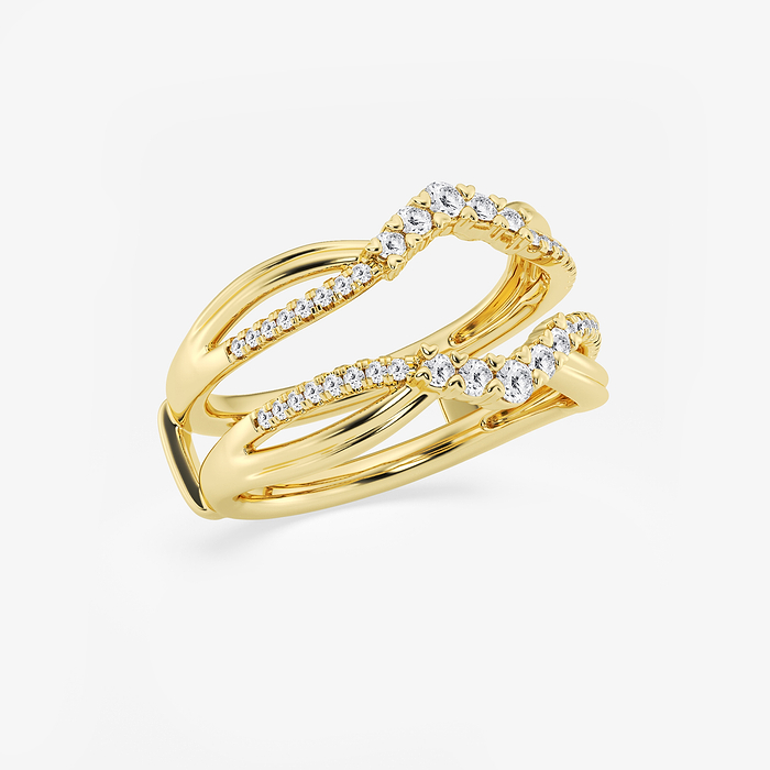 1/3 ctw Round Lab Grown Diamond Graduated Ring Enhancer - Grownbrilliance