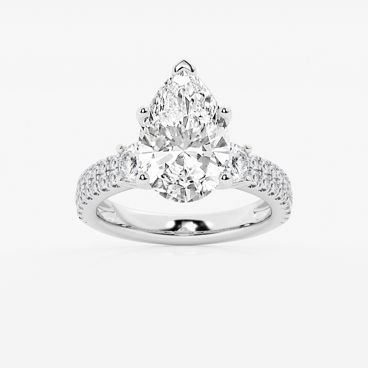 Marbella 5 ctw Princess Lab Grown Diamond Engagement Ring with Double ...