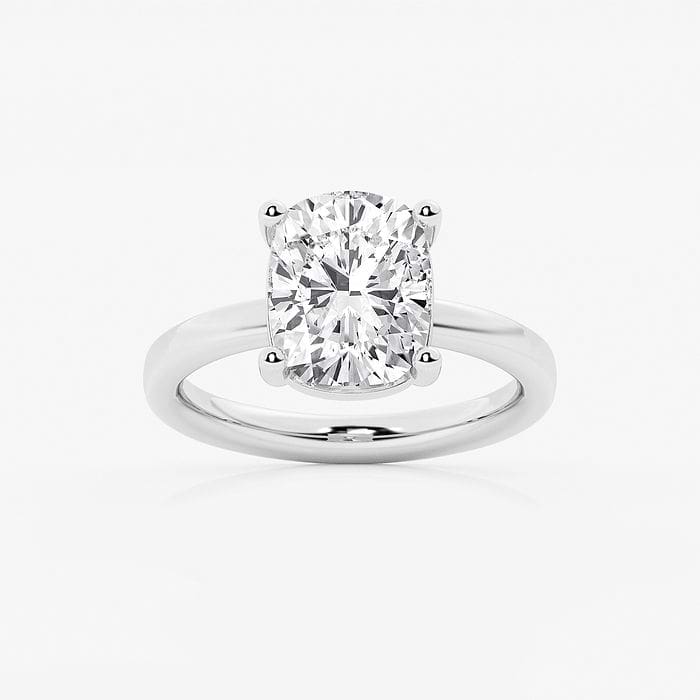 Gala 3 1/2 ctw Elongated Cushion Lab Grown Diamond Low Setting ...