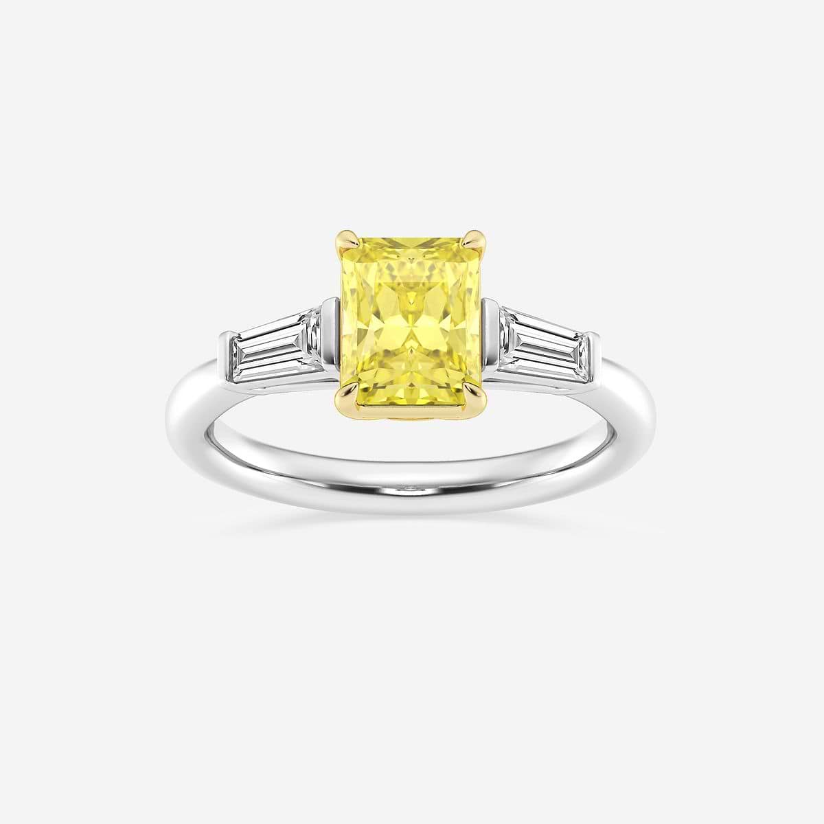 Yellow diamond baguette ring store