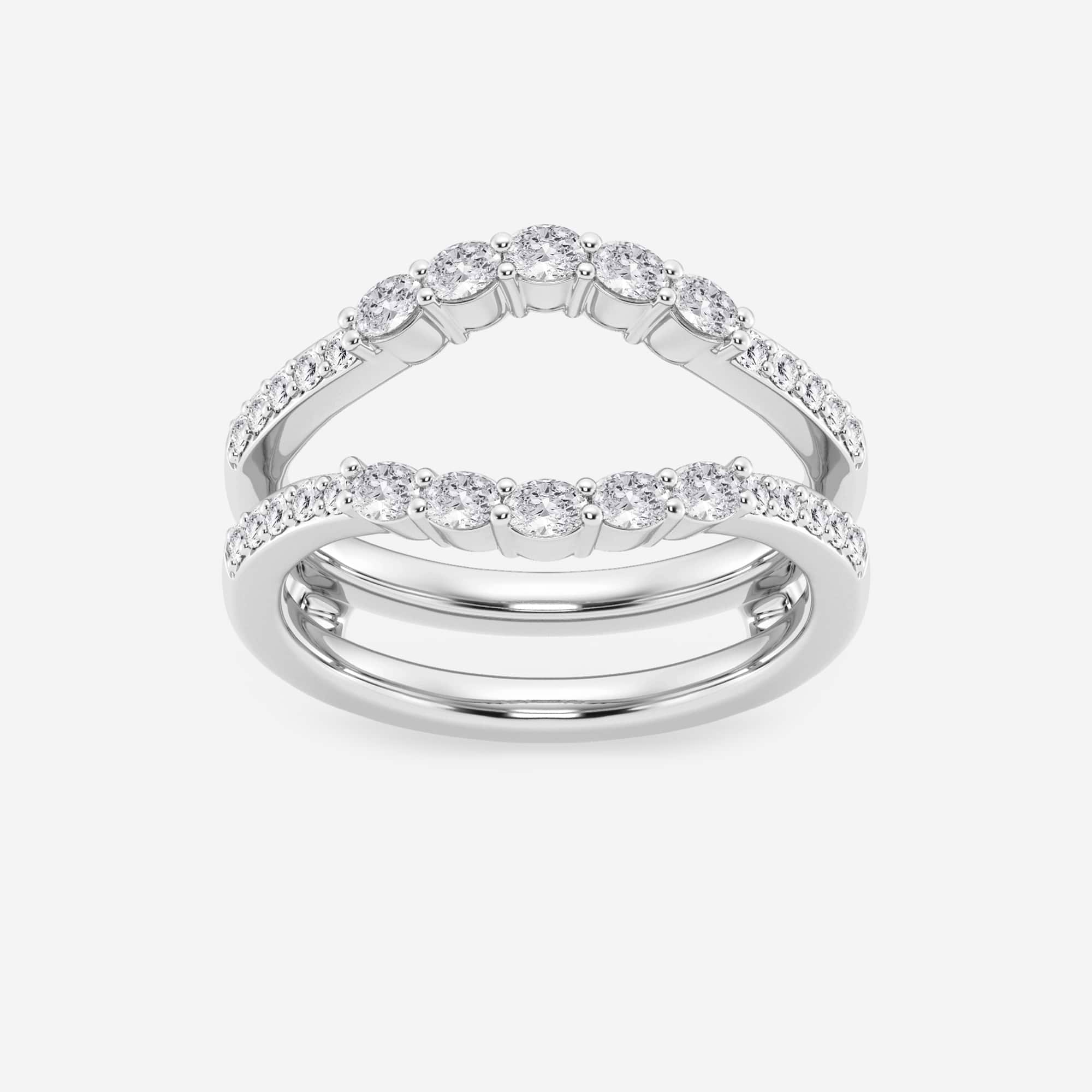 Kiara 1/2 ctw Oval Lab Grown Diamond Ring Enhancer 14K White Gold, DE, VS1
