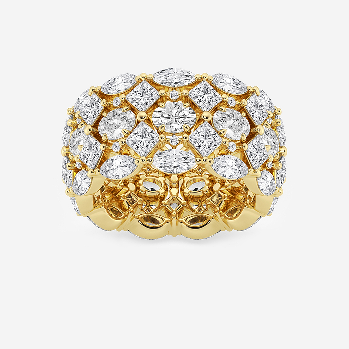 7 ctw Multi-Shape Lab Grown Diamond Mosaic Design Eternity Band ...