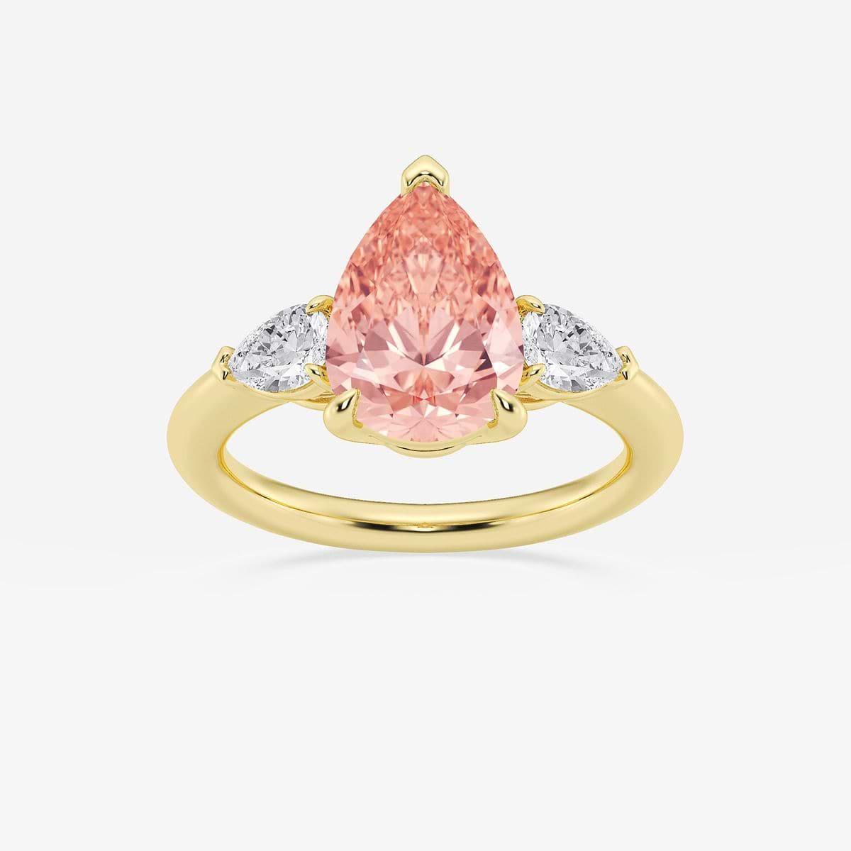 Pink pear diamond ring store