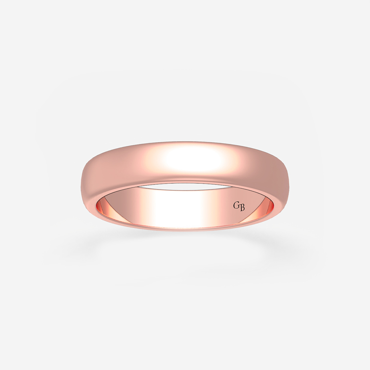 4mm Dome Wedding Band 14K Yellow Gold