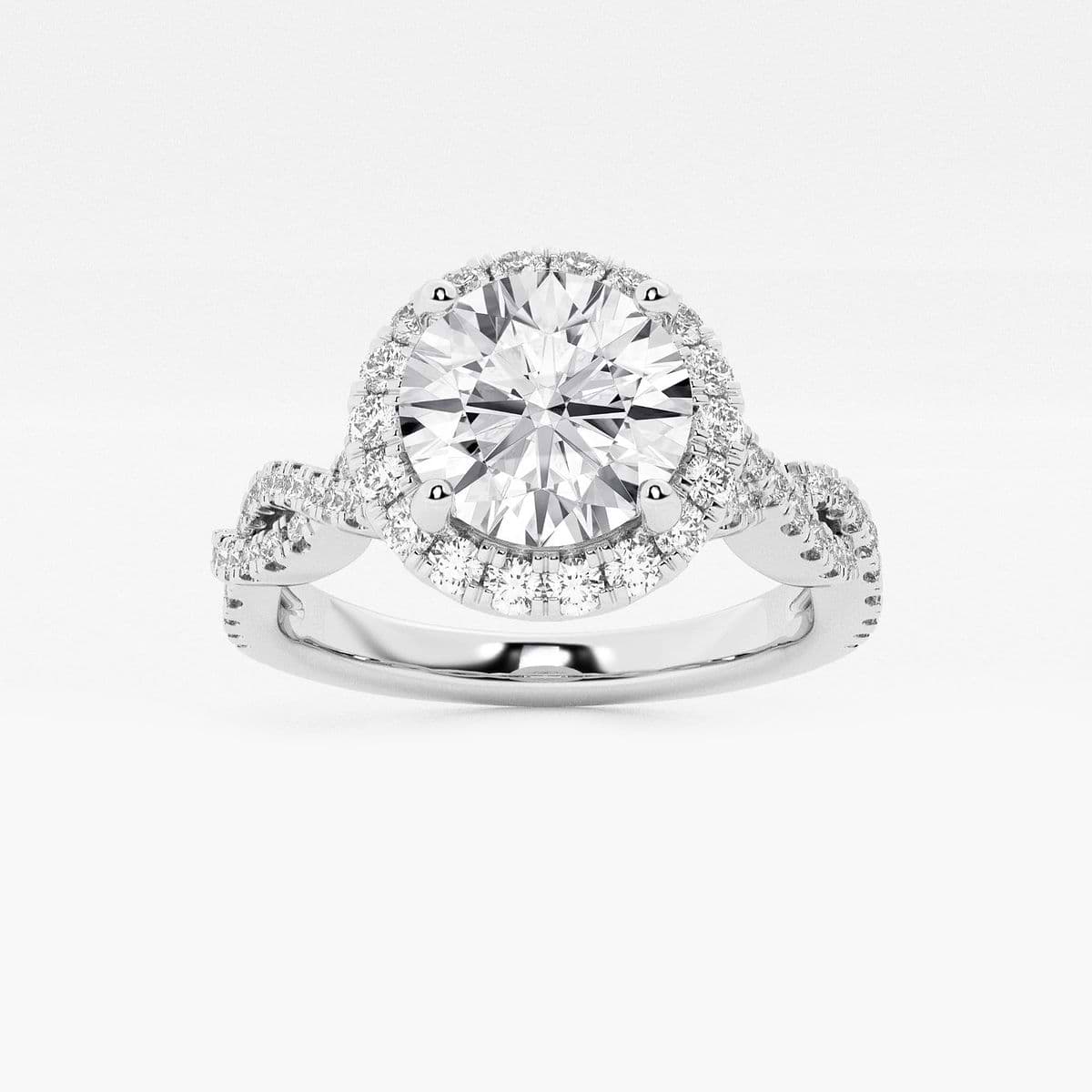 Double halo twist engagement ring store