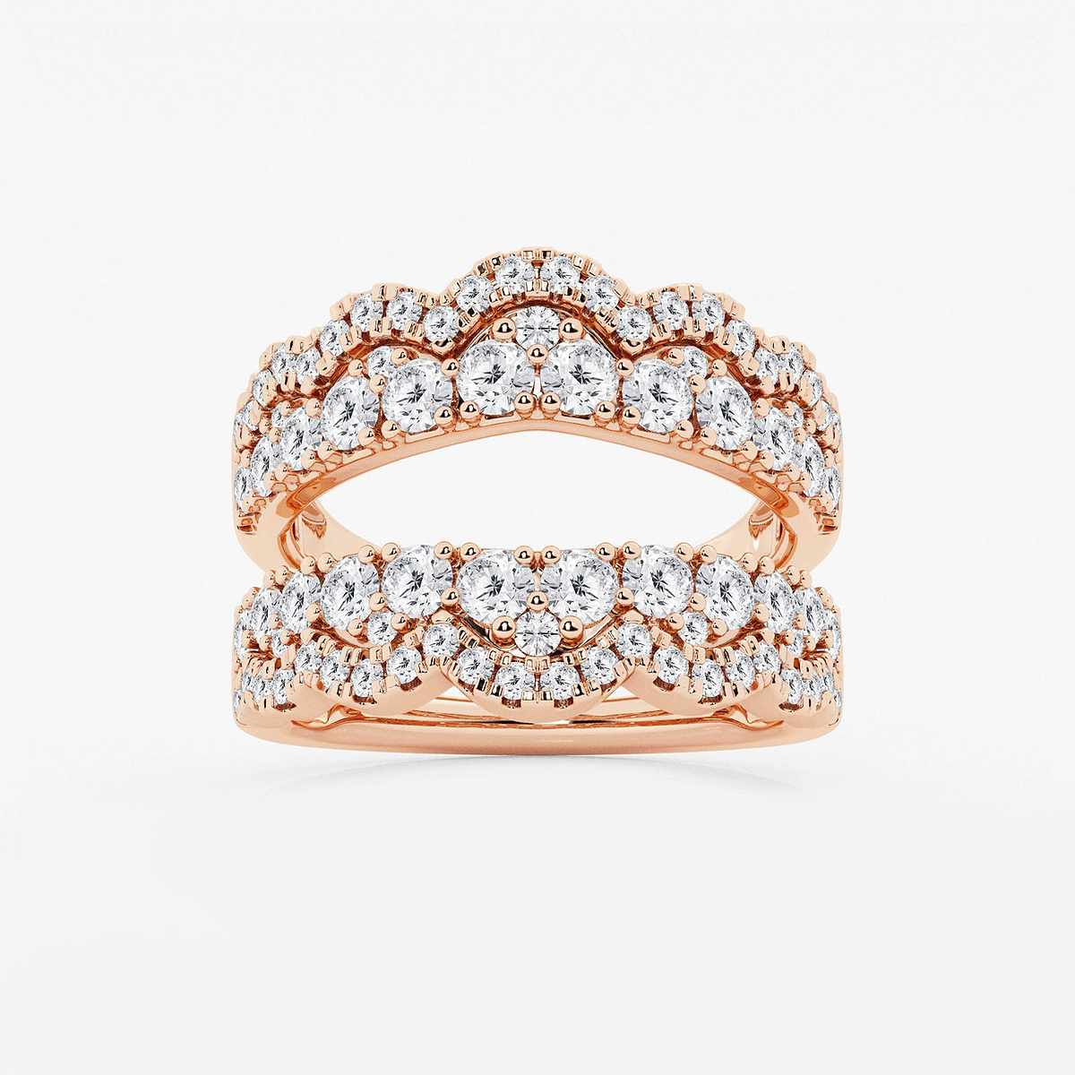 2 ctw Round Lab Grown Diamond Contour Ring Enhancer - Grownbrilliance